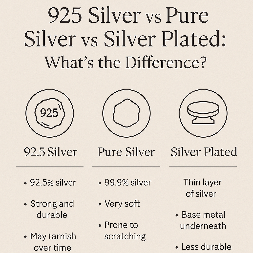 925 Silver vs Pure Silver vs Silver Plated: What’s the Difference ...